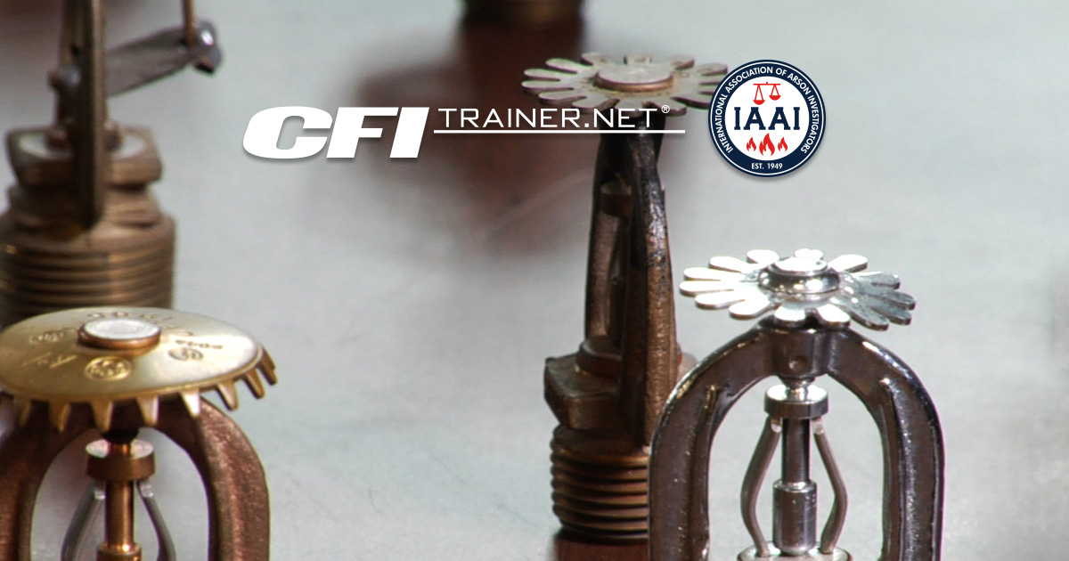 Certified Fire Investigator Training - - Fire Protection Systems